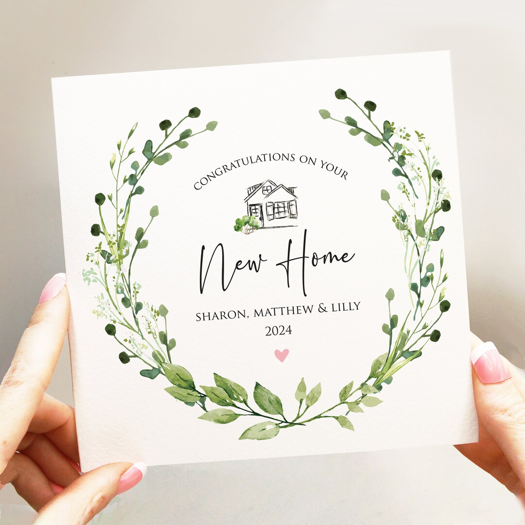 Personalised New Home Card, New Home Gift, Congratulations on Your New ...