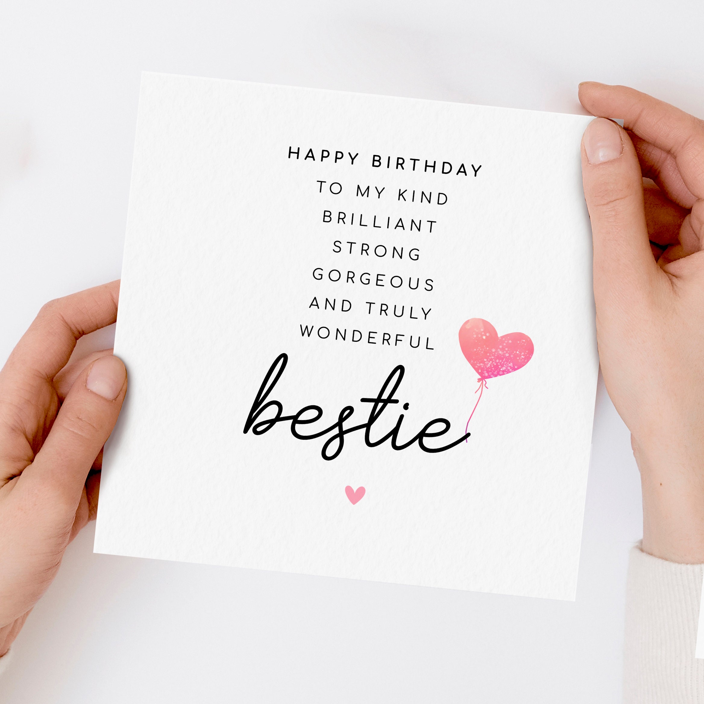 Bestie Birthday Card Happy Birthday Bestie Card Poem - Etsy