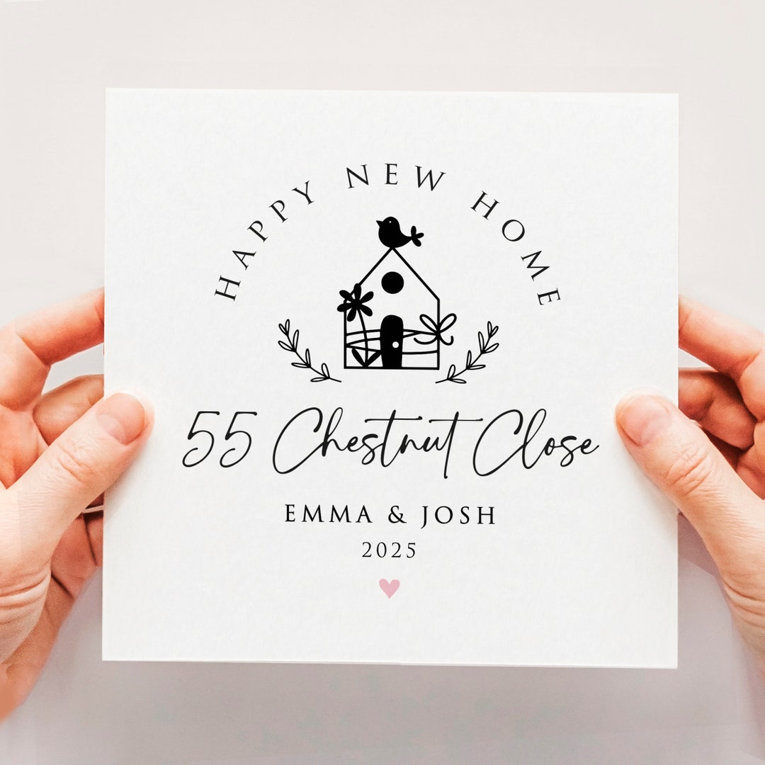 Personalised First Home Card, New Home Gift, Congratulations on Your ...