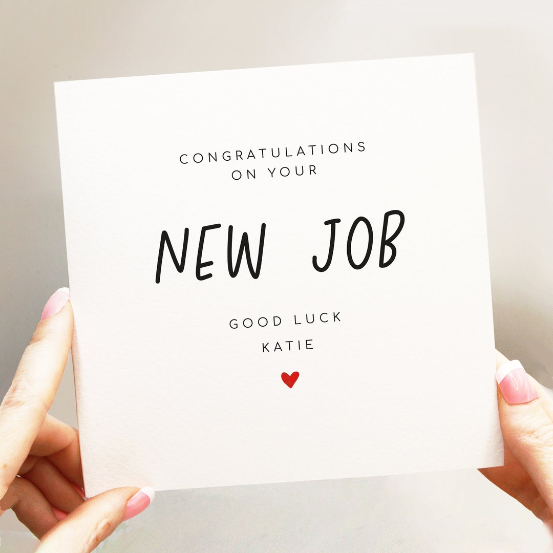 Congratulations on Your New Job Card, Simple New Job Coworker Good Luck ...