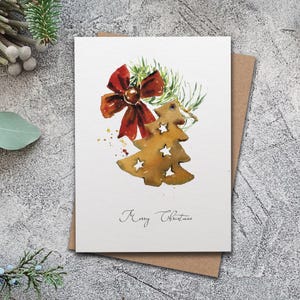 5x Christmas Watercolour Cards, Winter Holidays Card Set, Christmas ...