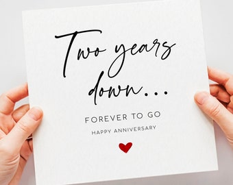 Four Years Down, Forever to Go A5 Card With Envelope, Valentines Card ...