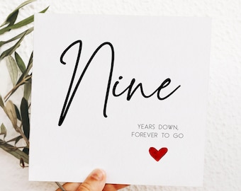 Four Years Down, Forever to Go A5 Card With Envelope, Valentines Card ...