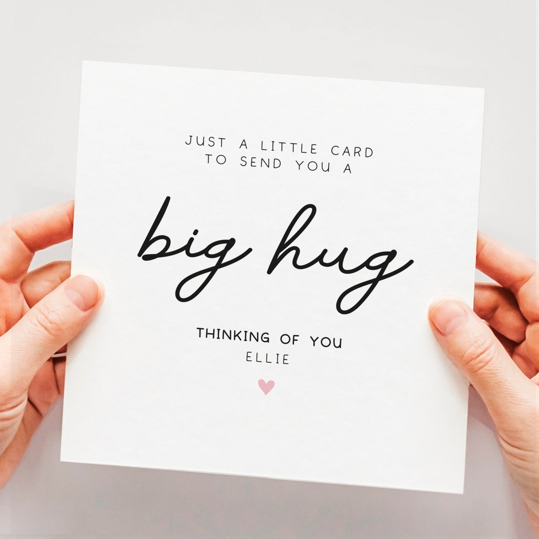 Personalized Sympathy Card: Sending Hugs, Bereavement Condolences - Etsy UK