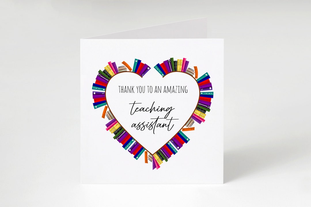 Thank You Teaching Assistant Card Teacher Appreciation Card - Etsy