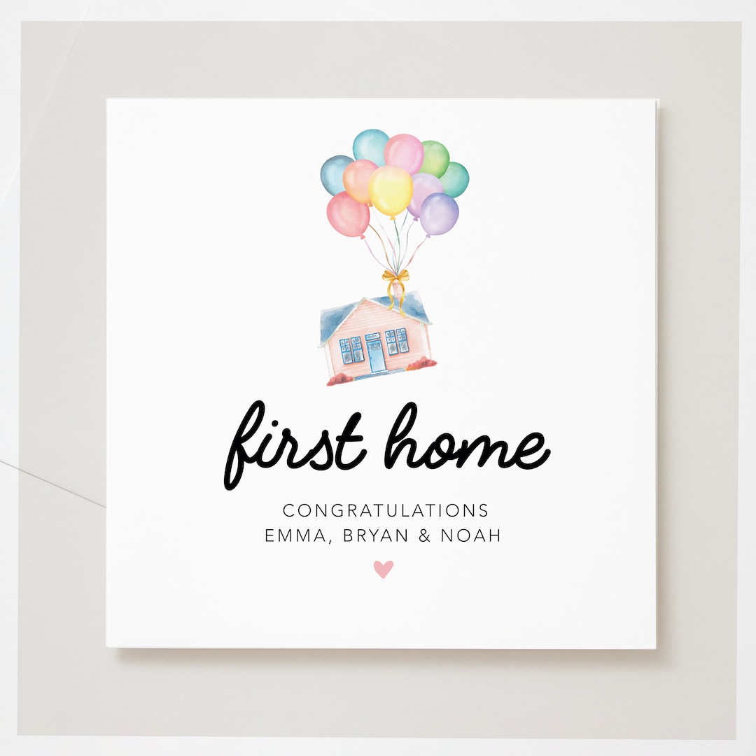 First Home Card, Personalised Congratulations on New House Card ...