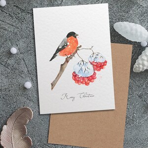 5x Christmas Watercolour Cards, Winter Holidays Card Set, Christmas ...