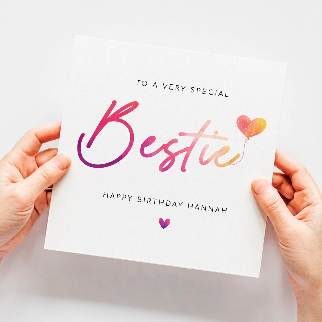 Bestie Birthday Card Happy Birthday Bestie Card Birthday - Etsy