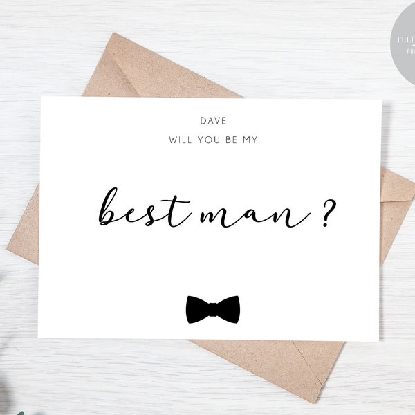 Best Man Card - Etsy UK