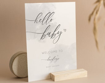 Highland Cow Baby Shower Welcome Sign, Personalized Baby Shower Poster ...