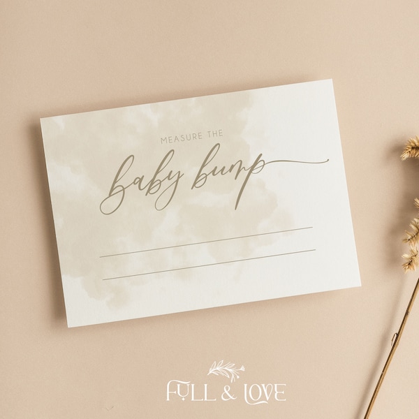 Measure Baby Bump Cards - Etsy