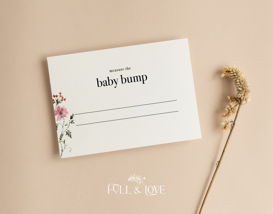 Measure the Baby Bump Cards | How Big is Mummys Belly | Baby in Bloom ...
