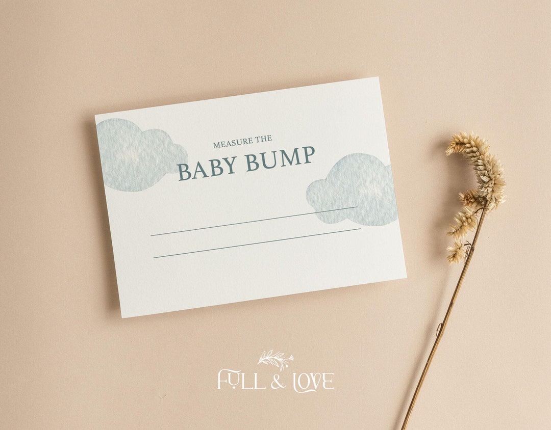 Measure the Baby Bump Cards | How Big is Mummys Belly | Baby Shower ...