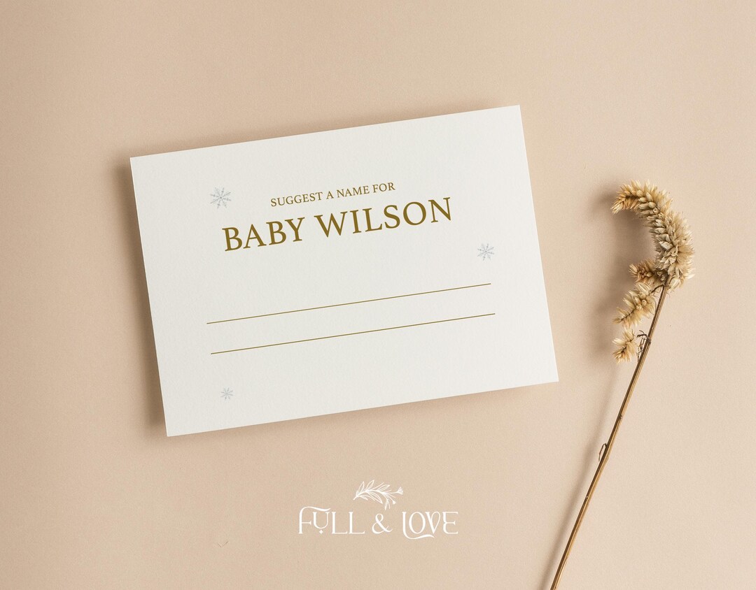 Personalised Suggest a Baby Name Card | Guess the Name | Christmas Tree ...