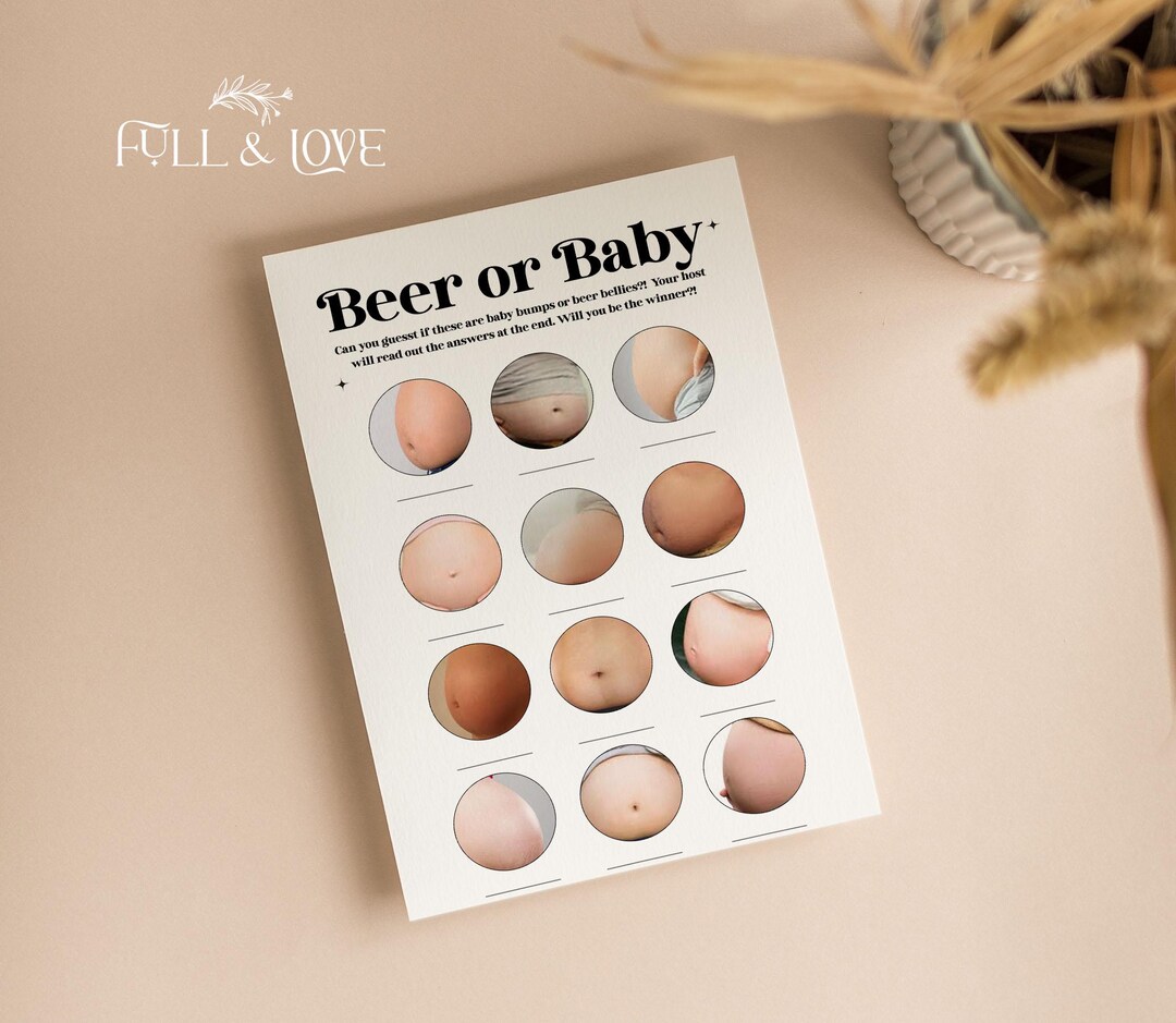 Beer or Baby Baby Shower Game | Disco Baby | Poppin' Bottles | Baby Era ...