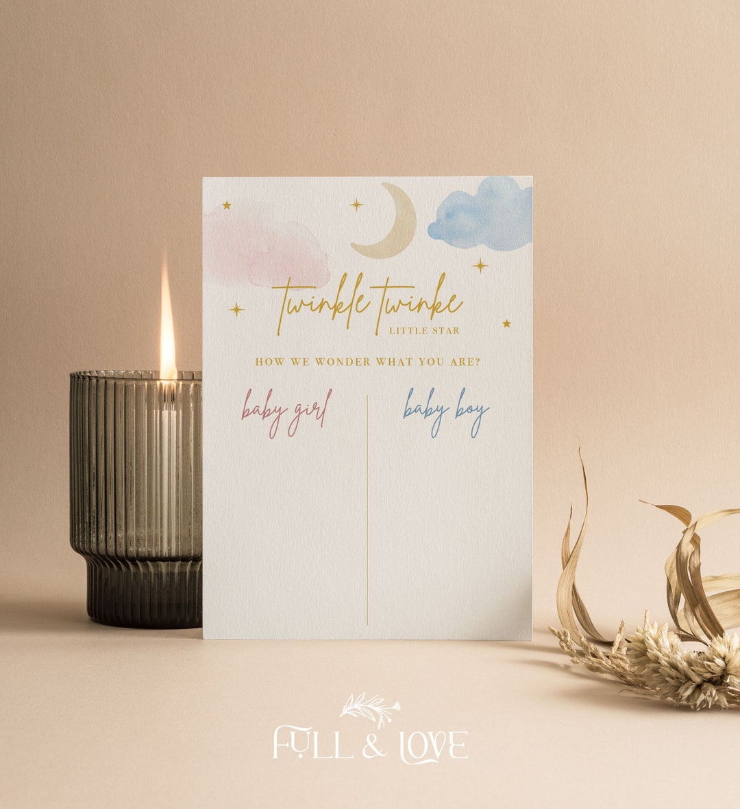 Little Star Gender Guessing Sign , What Will Baby Be , Twinkle Twinkle ...