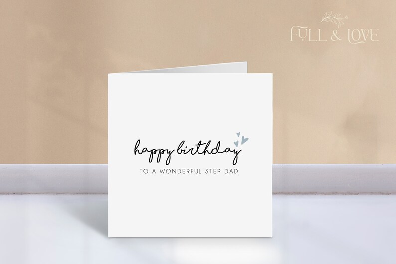 Happy Birthday Step Dad Happy Birthday for a Wonderful Step - Etsy