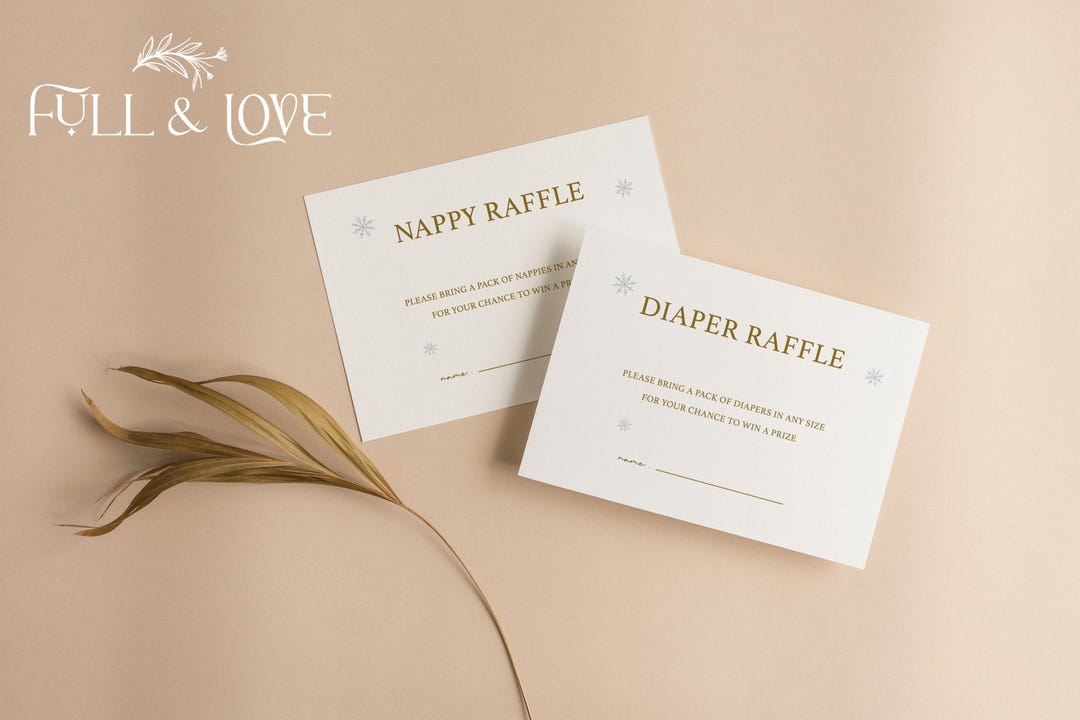 Diaper Raffle Cards | Nappy Raffle | Gender Neutral | Games | Sprinkle ...