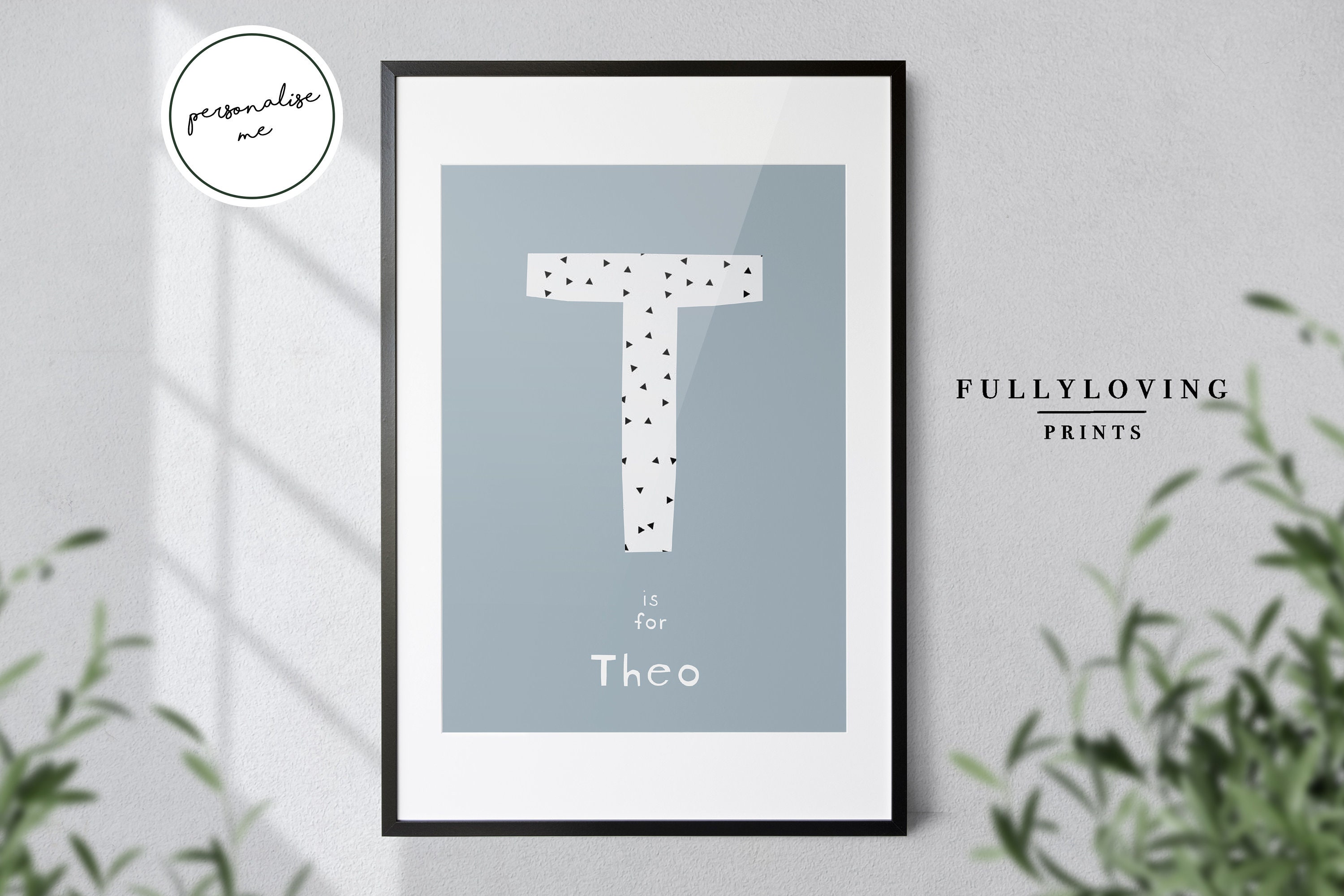 Personalised Initial Name Print | Kids Bedroom Decor | Girls Decor ...