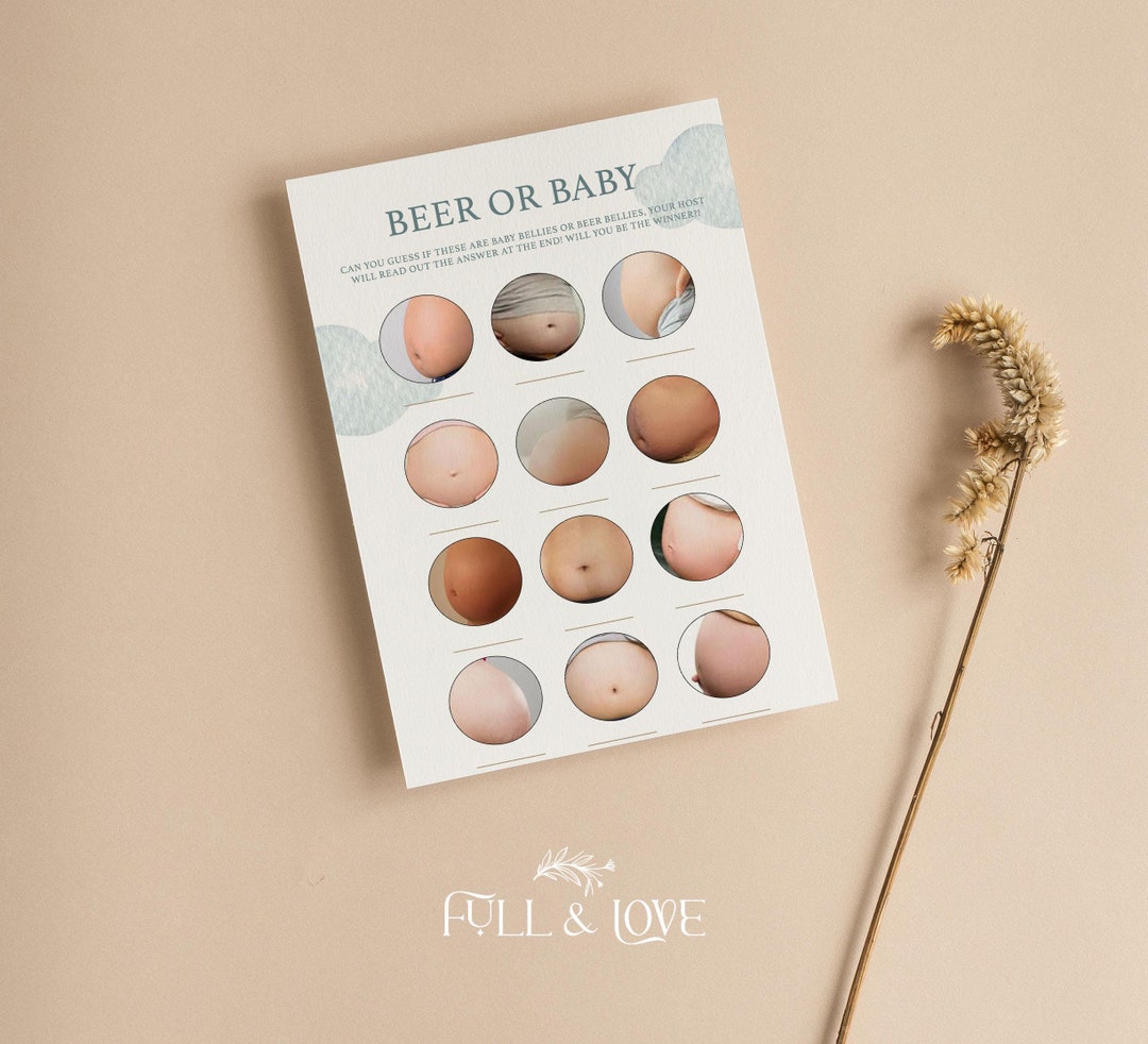 Beer or Baby Shower Game | Baby Shower Games | up up and Away Theme ...