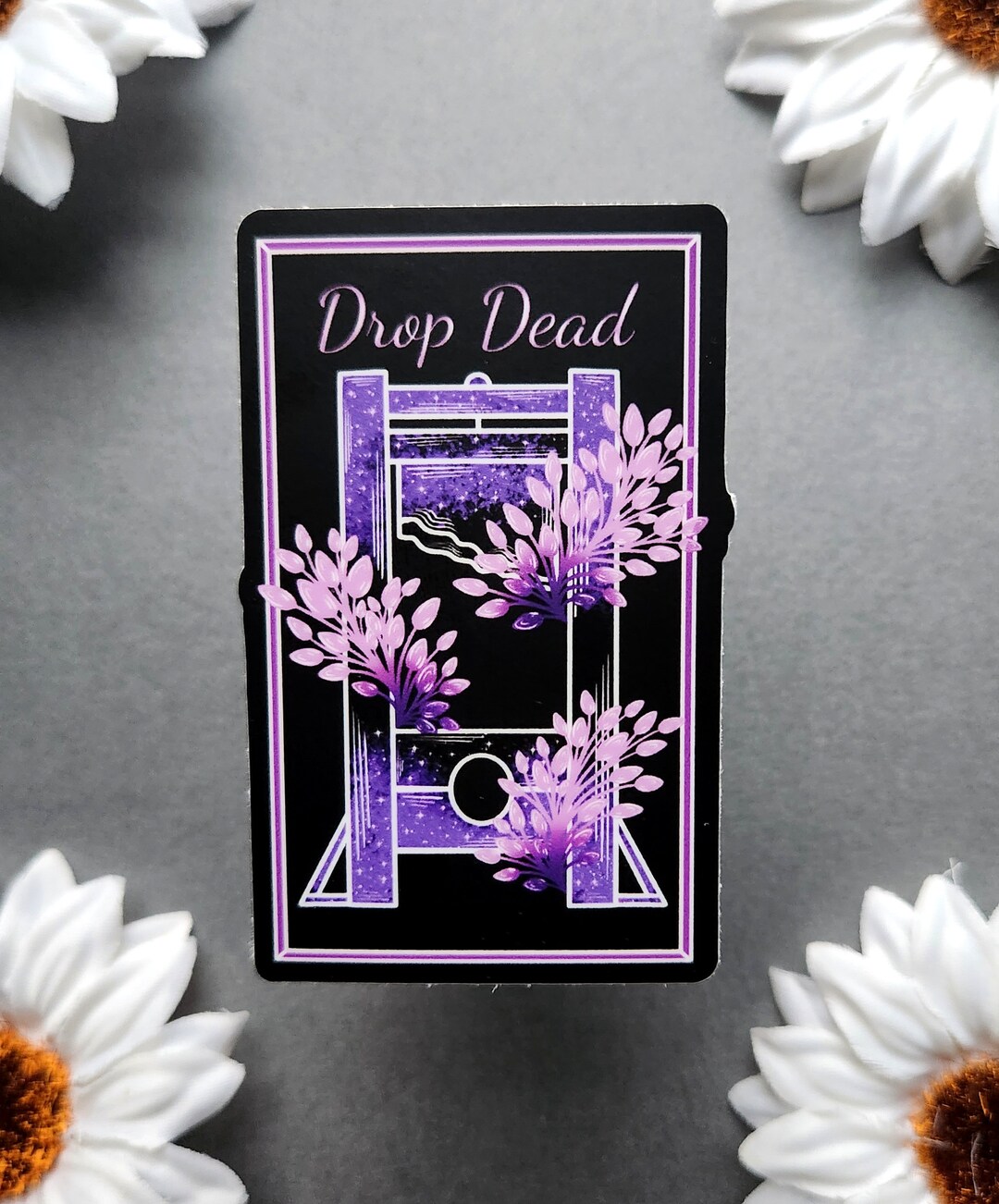 Guillotine Drop Dead 1.9x3-inch Matte Waterproof Sticker - Etsy