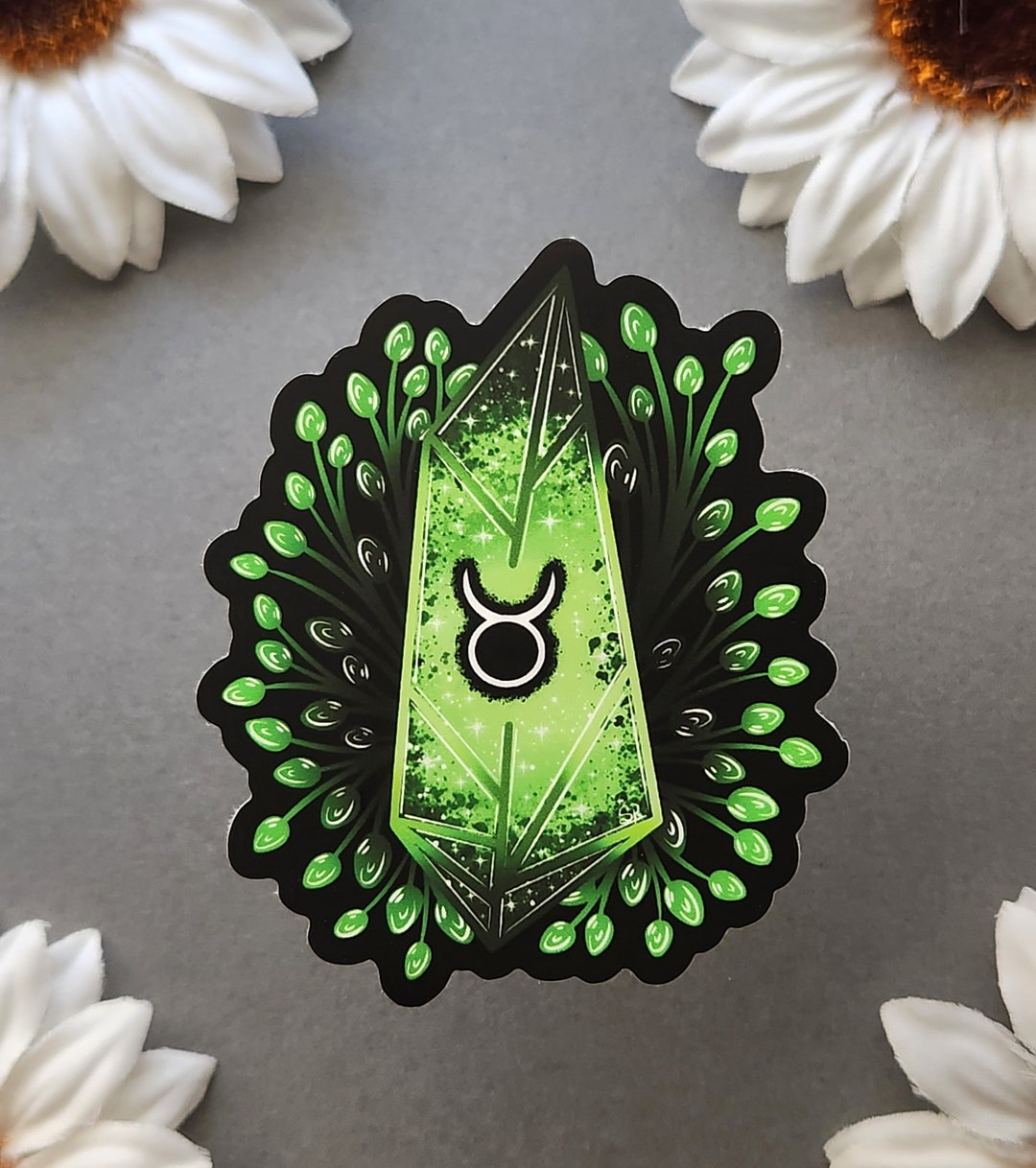 Emerald Taurus Zodiac Matte 2.6x3-inch Sticker - Etsy