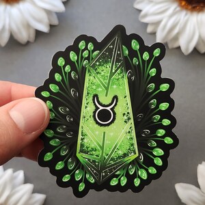 Emerald Taurus Zodiac Matte 2.6x3-inch Sticker - Etsy