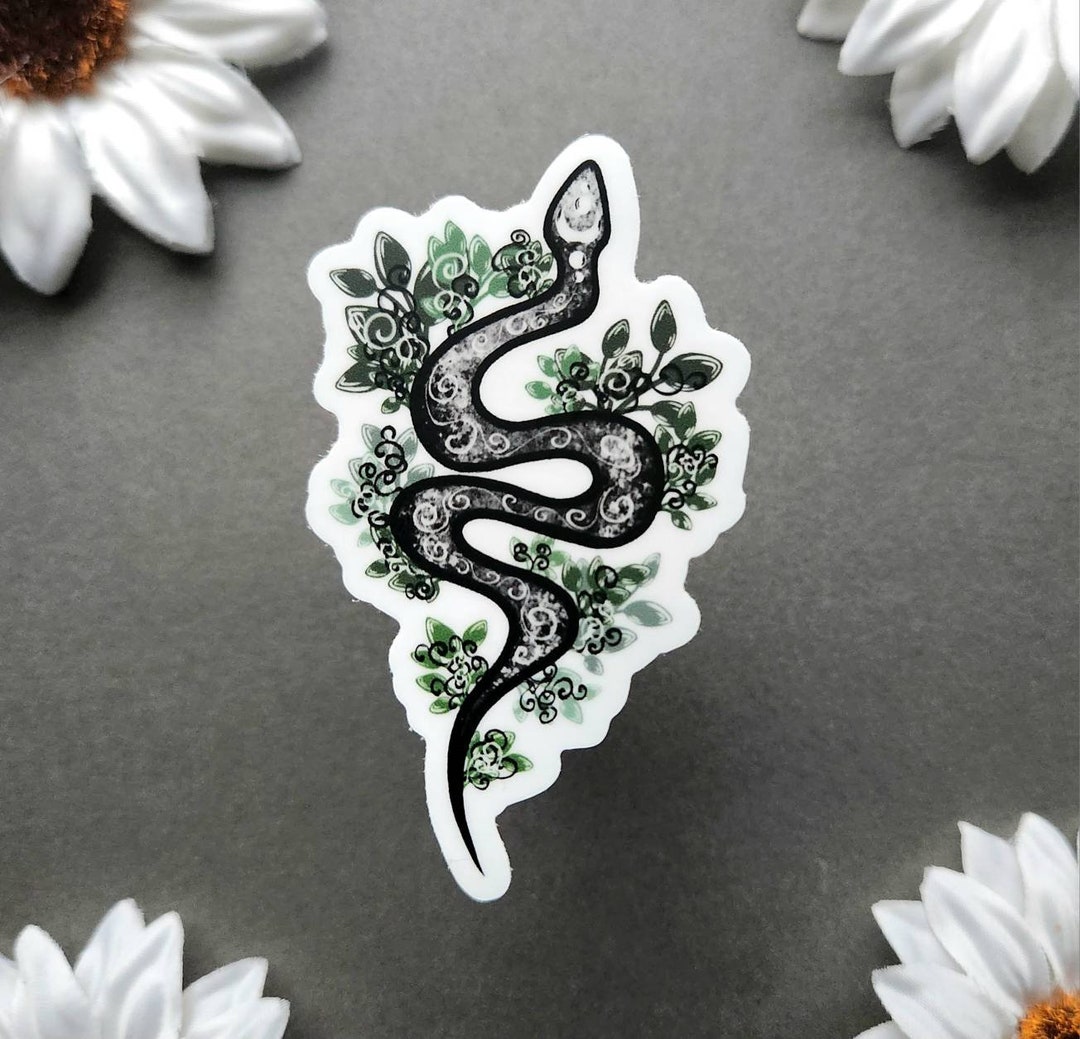 Half Moon Snake 1.8x3 Inch Sticker/ Half Moon/ Snake Stixker/ Matte ...