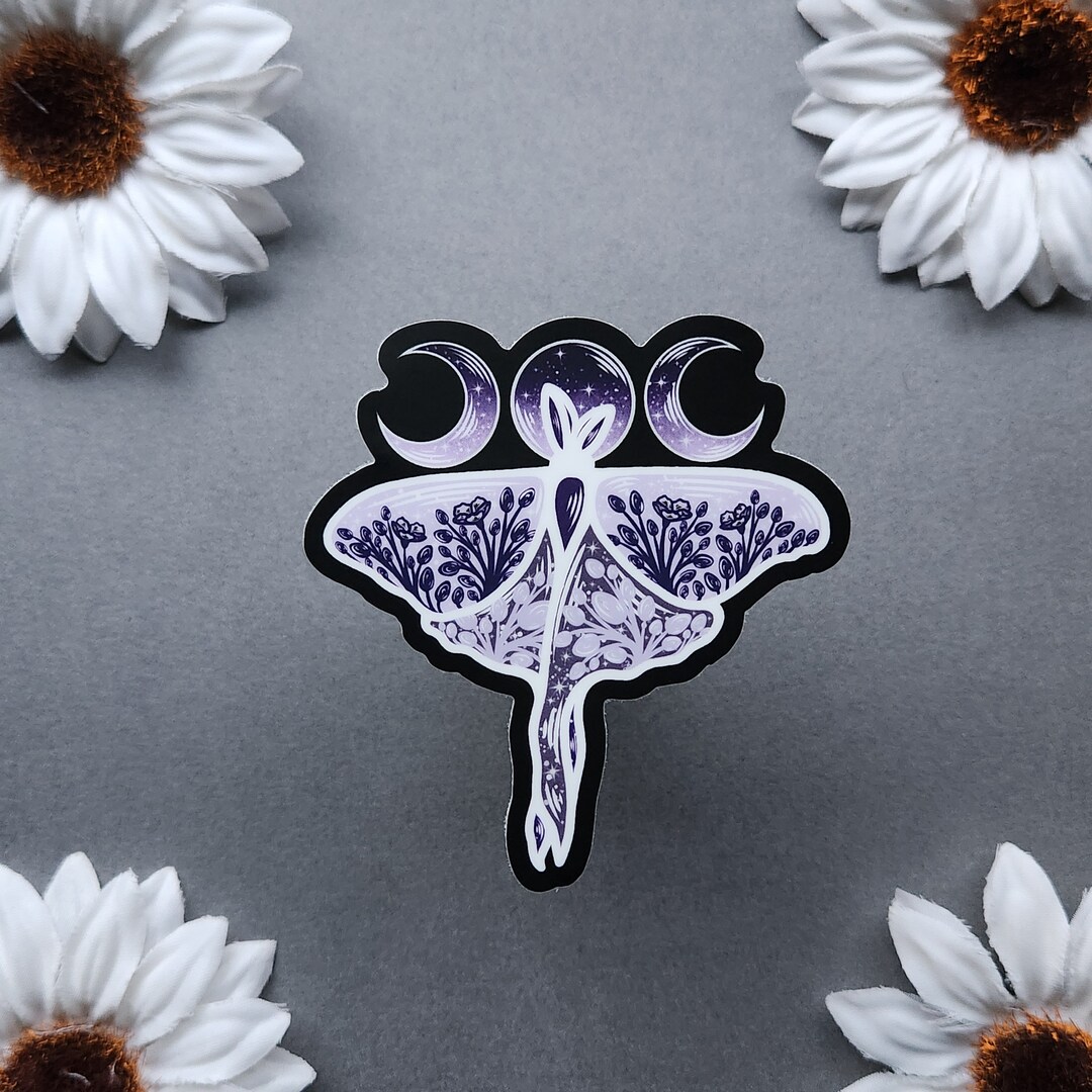 Purple Luna Moth 2.9x3-inch Matte Sticker/ Luna Moth Sticker/ Moth ...