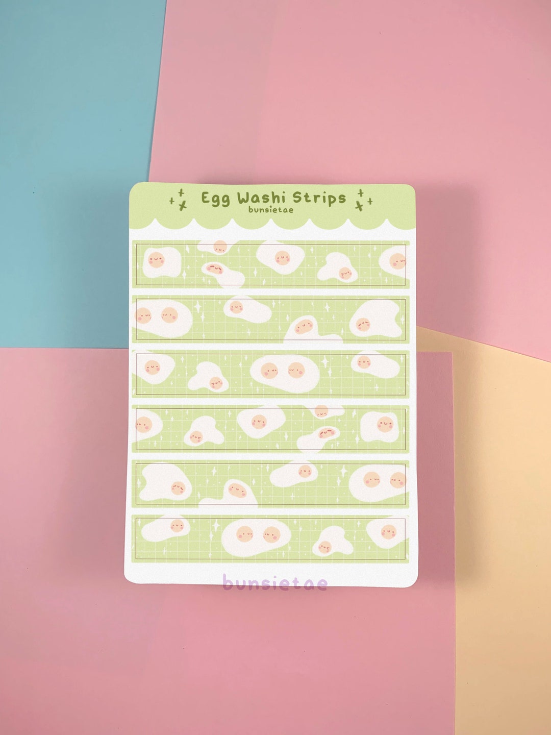 Eggy Friends Matte Vinyl Sticker Sheet Cute Fried Food - Etsy
