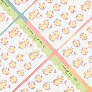 Mango Emotes Matte Vinyl Sticker Sheet Cute Spring Chicken - Etsy