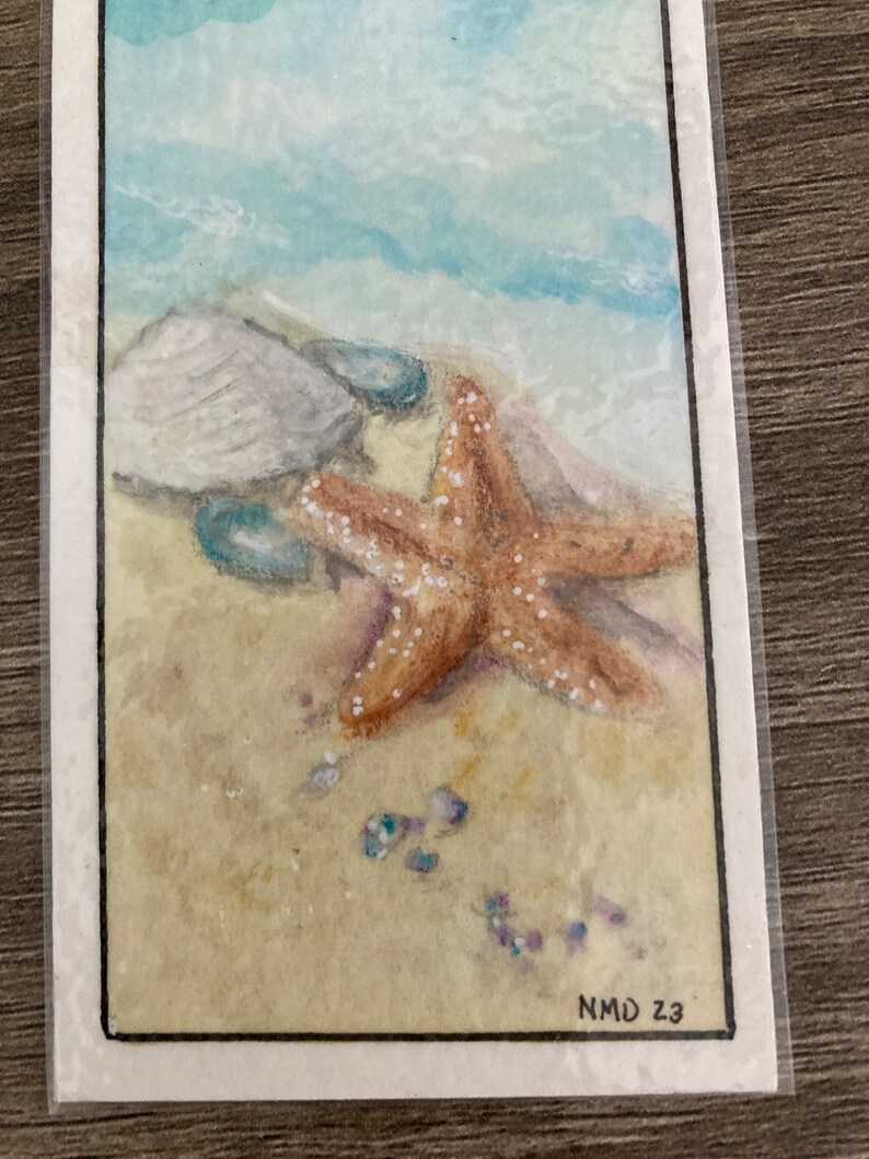 Beach Life Bookmark Set / Handmade / Watercolor Art - Etsy