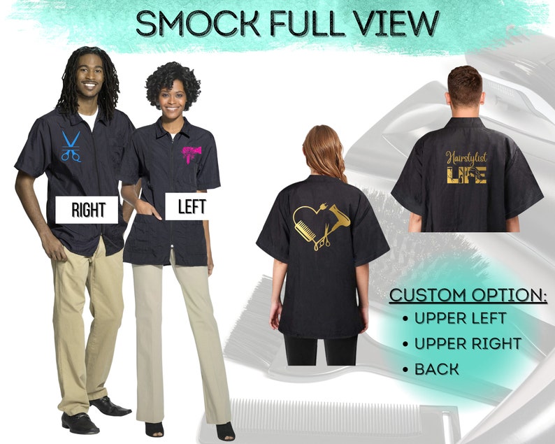 Custom Barber Smock Barbershop Jacket Pet Groomer Uniform - Etsy