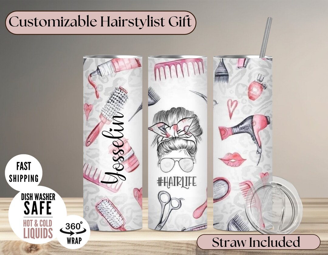 Personalized #hairlife Tumbler, Hair Life Tumbler Custom, Hair Stylist ...