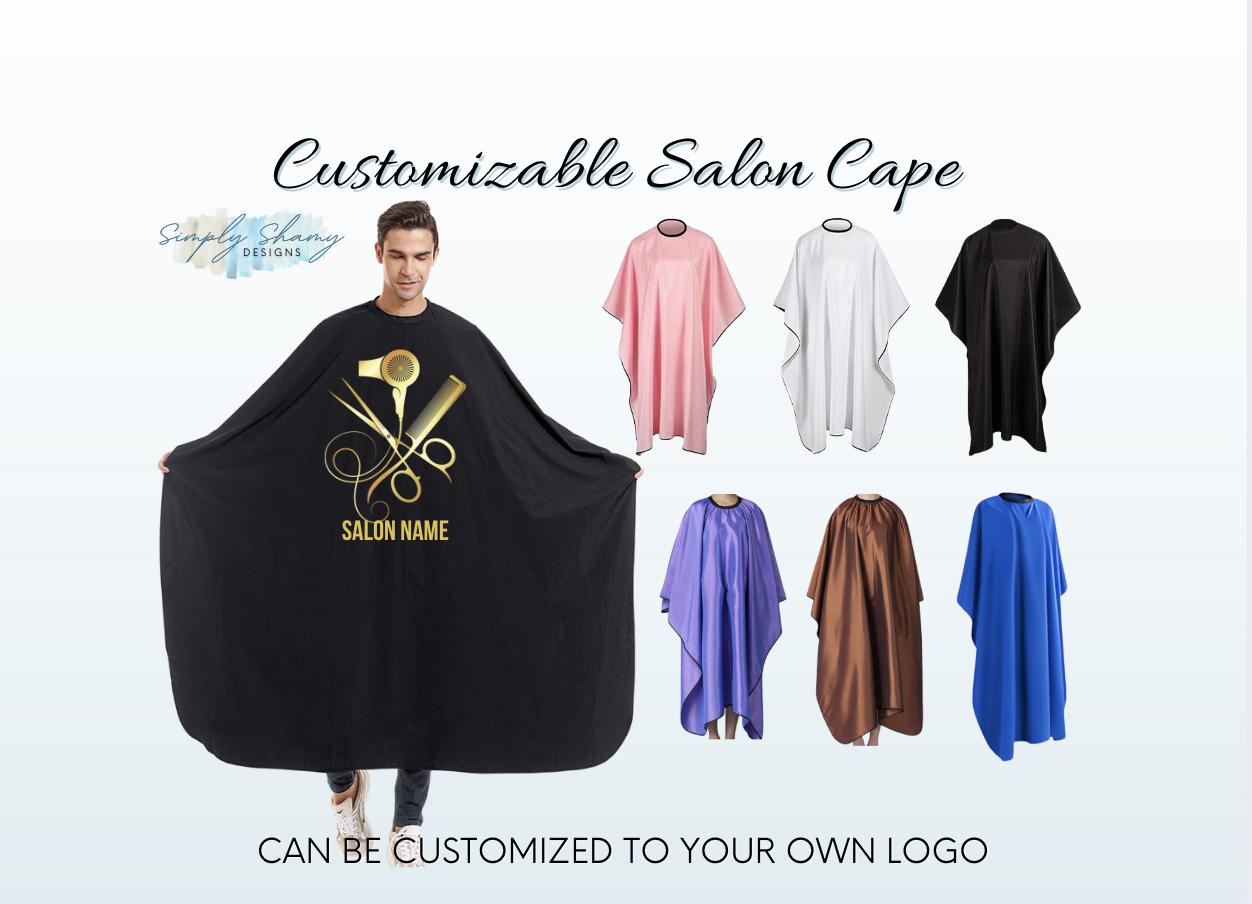 Personalized Cutting Cape With Your Logo Beauty Cape Hairdressing Salon ...
