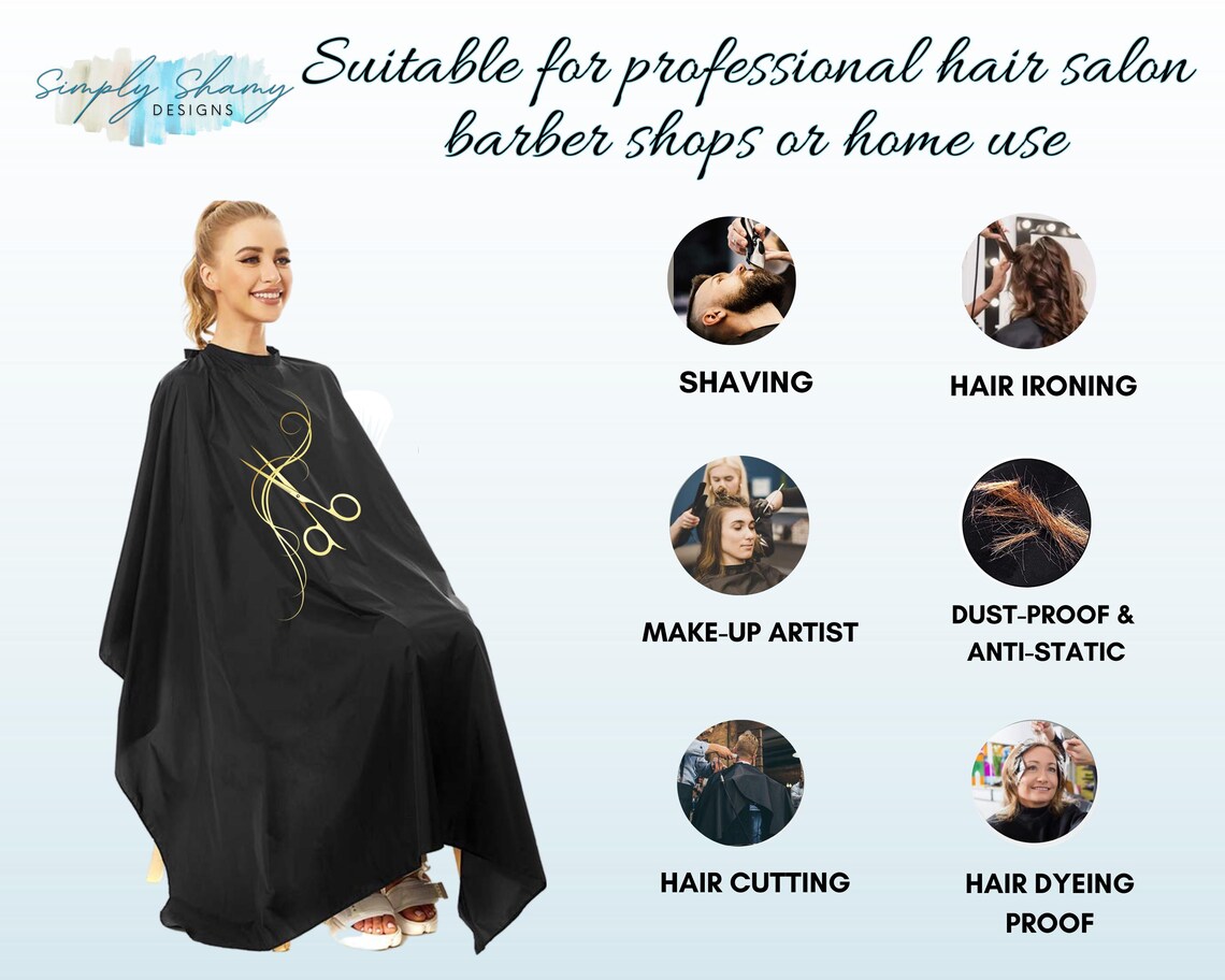 Personalized Cutting Cape With Your Logo Beauty Cape Hairdressing Salon ...