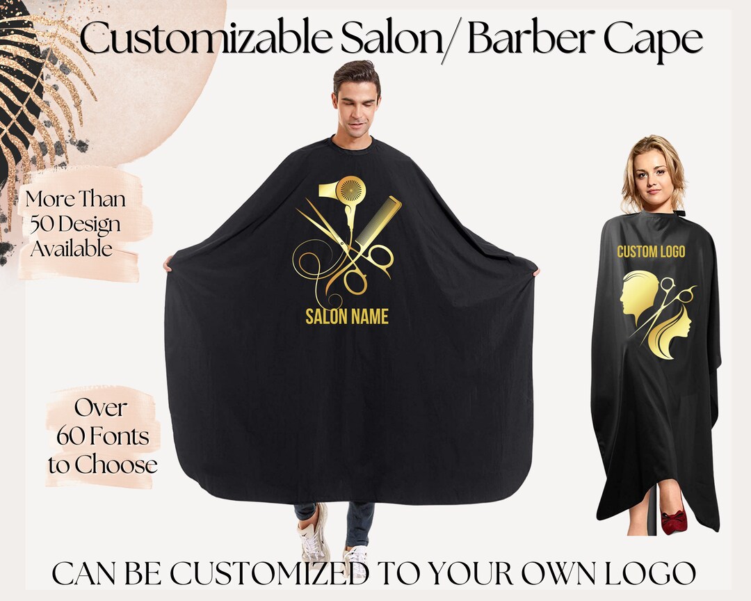 Personalized Cutting Cape With Your Logo Beauty Cape Hairdressing Salon ...