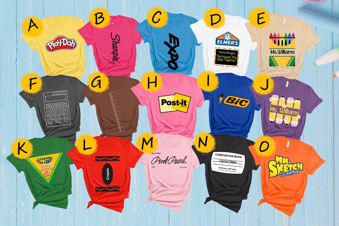 Teacher Group Halloween Costume, School Supplies Group Halloween Shirt ...