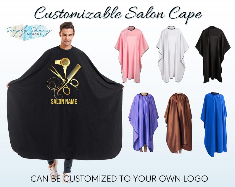 Personalized Cutting Cape With Your Logo Beauty Cape Hairdressing Salon ...
