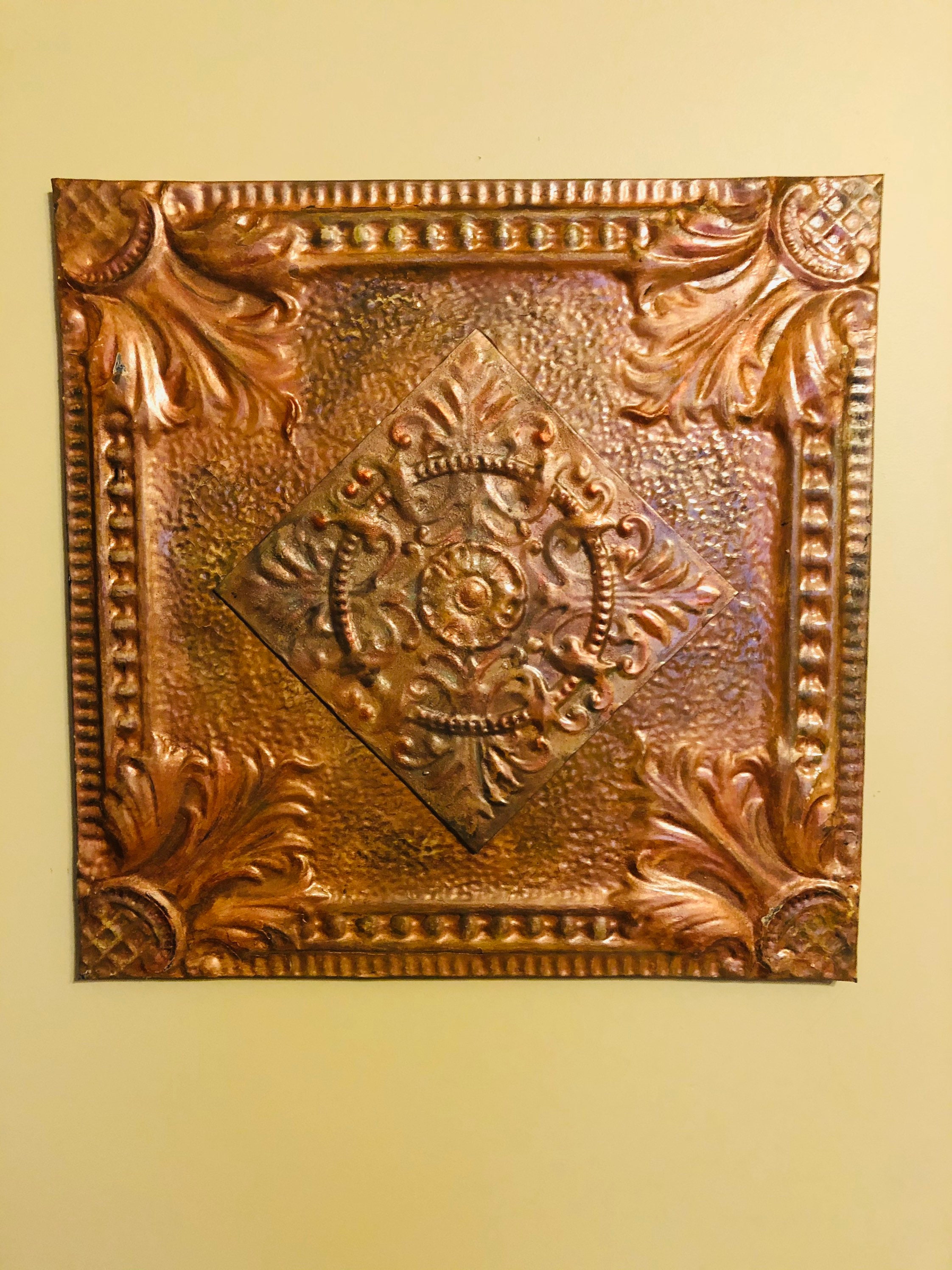 Antique Canadian Ceiling Tiles 1908 - 1915 - Approx. 23.5 X 23.5" - Etsy