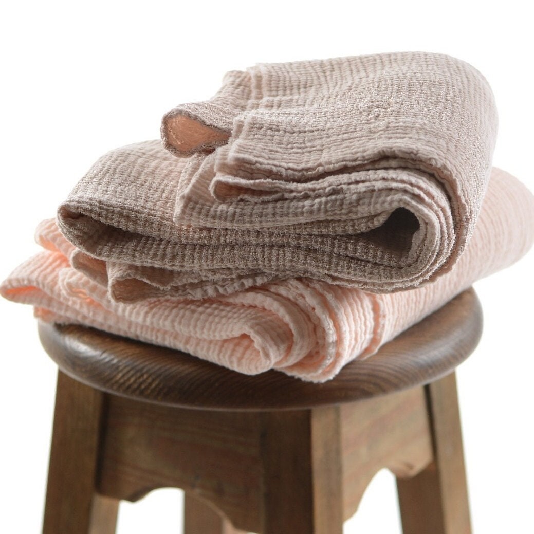 Muslin Sheet, 135/200 Cm, 100% Cotton Double Layer Muslin Gauze, Throw ...