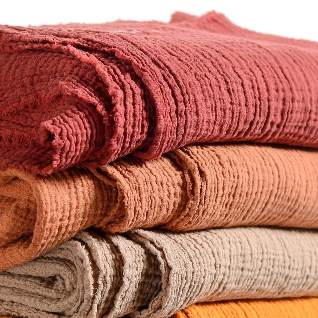 Hamra color-muslin blanket, organic cotton, throw blanket, beach ...