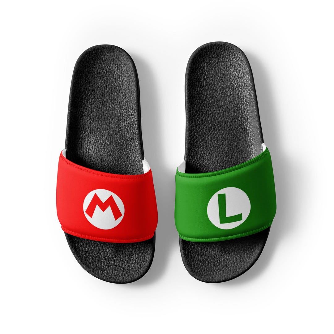 Mario Luigi-inspired Flip Flops, Nintendo Switch, Super Mario Bros. - Etsy