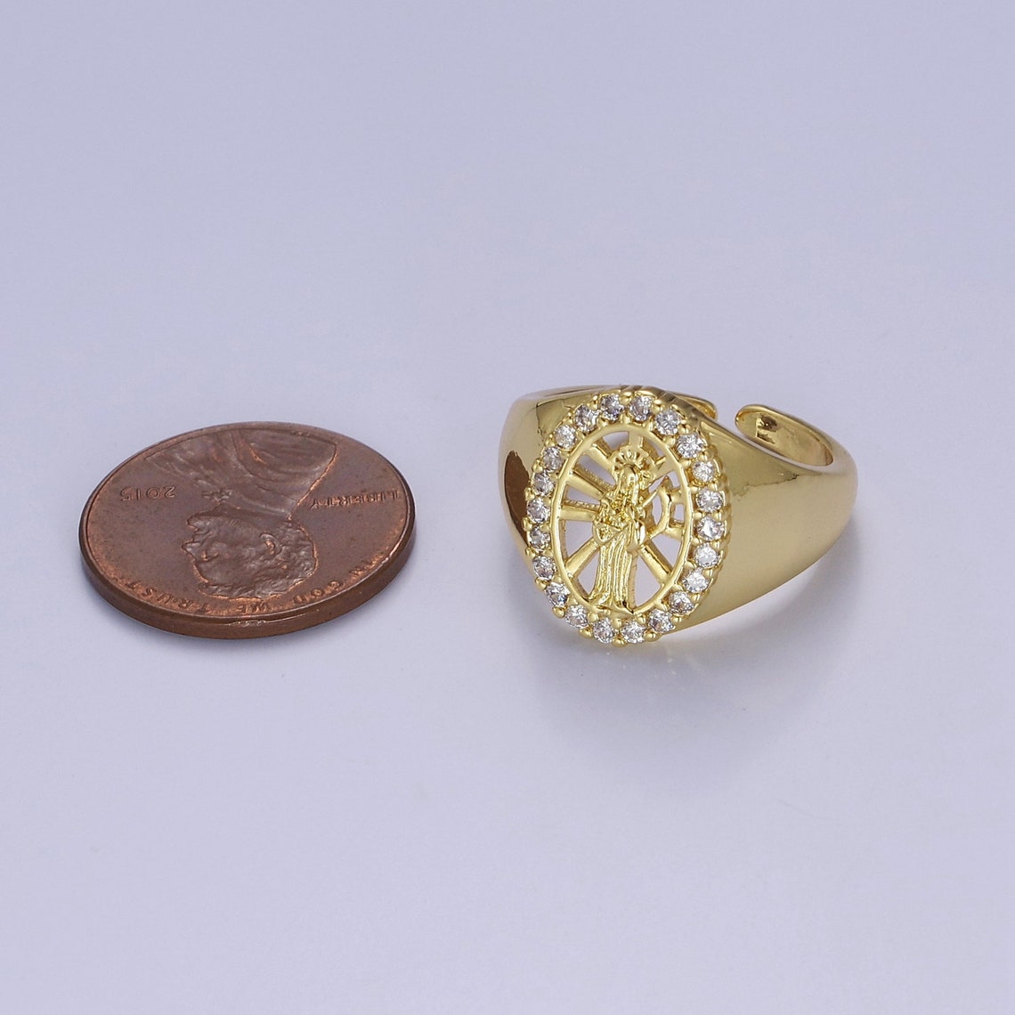 Angel of Death Design Stack Ring With Micro Pave CZ Cubic - Etsy