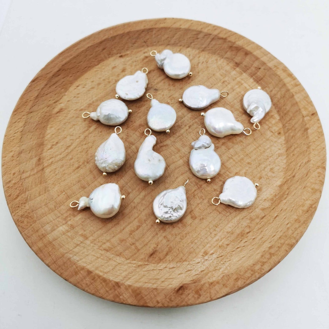 1pc Wholesale Natural White Mother of Pearl Charm, Random Deformed ...