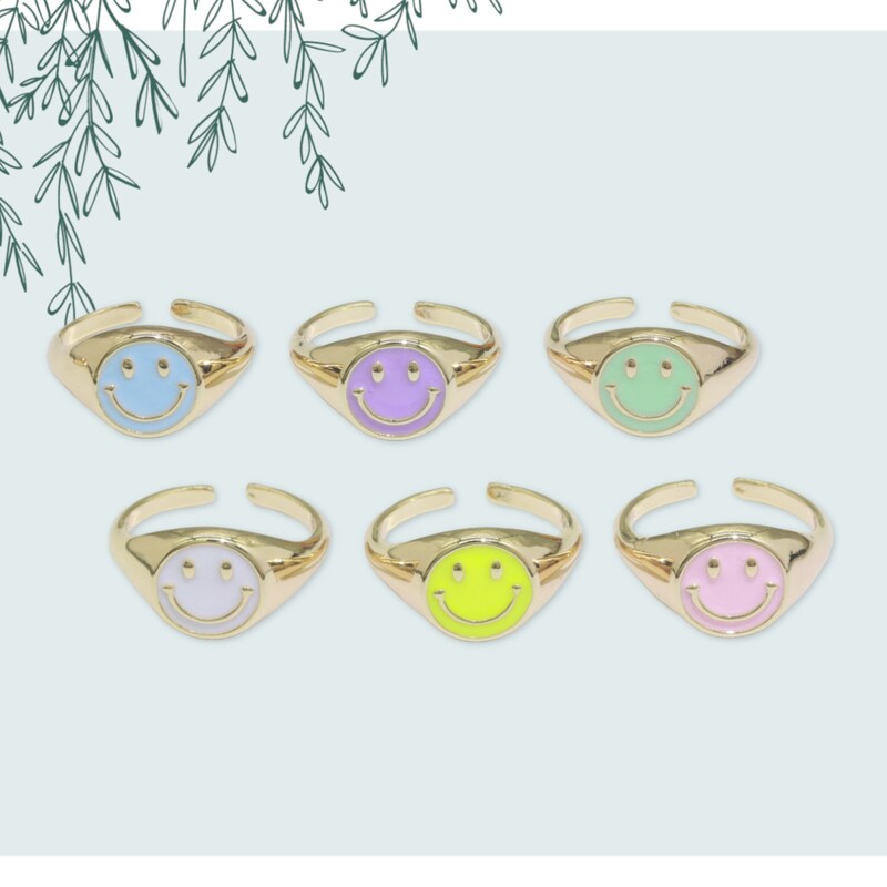 Smiley Ring - Etsy