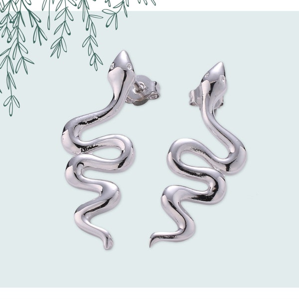 Snake Stud Earrings - Etsy