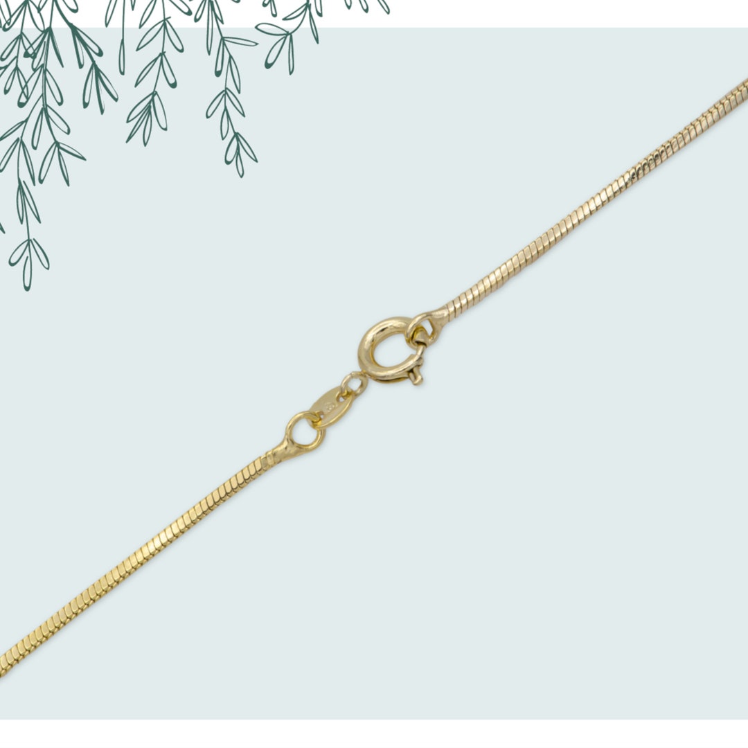 Gold Plated Snake Chain Necklace for Jewelry Making, 18 or 20 Inches - Etsy