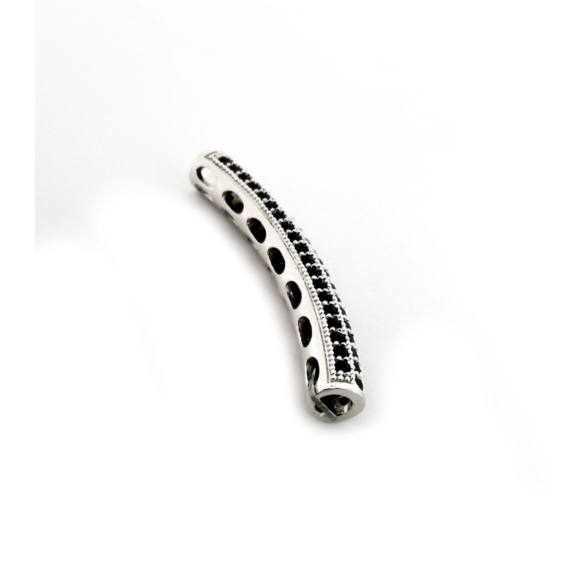 1pc 32x8mm Wholesale Metal Silver Long Curve Tube Pipe Bead - Etsy