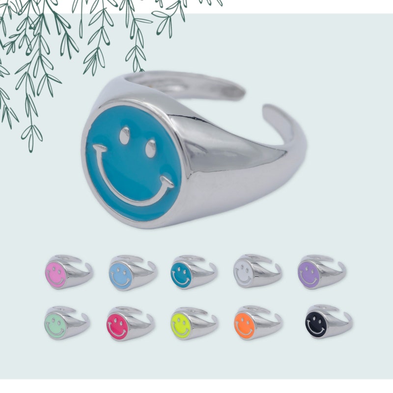 Smiley Ring - Etsy